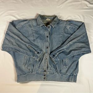 Princeton Trading | Jackets & Coats | Vintage Denim Bomber Varsity ...